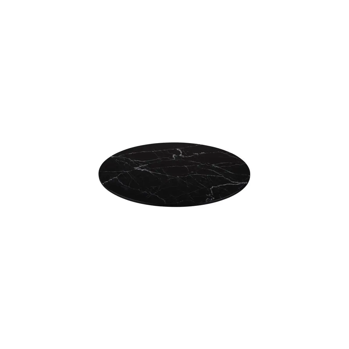 Ryner Melamine Round Flat Platter-330mm Black Marble