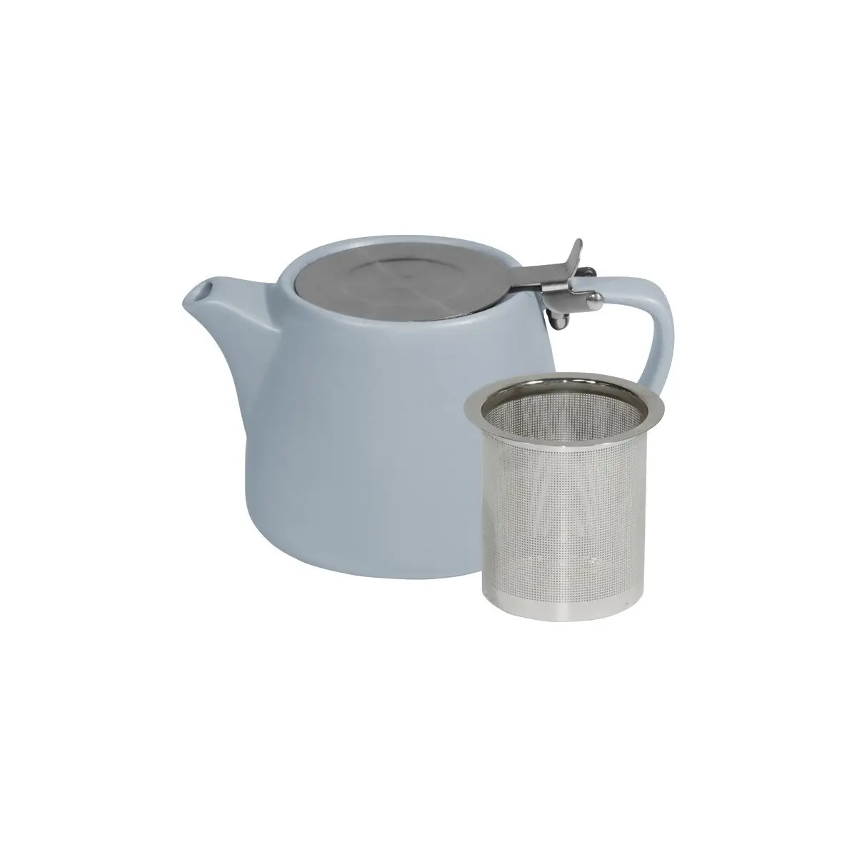Brew Silver Ice Matt Stackable Teapot 500ml - DISCONTINUED BY TOMKIN